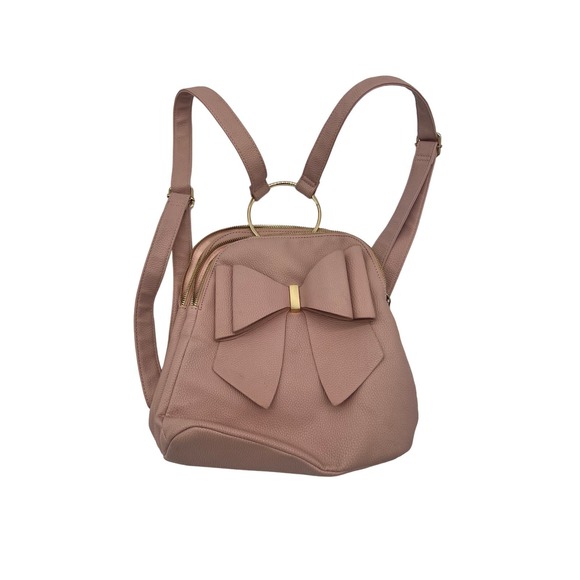 Crossi | Bags | Crossi Pink And Gold Bow Backpack | Poshmark